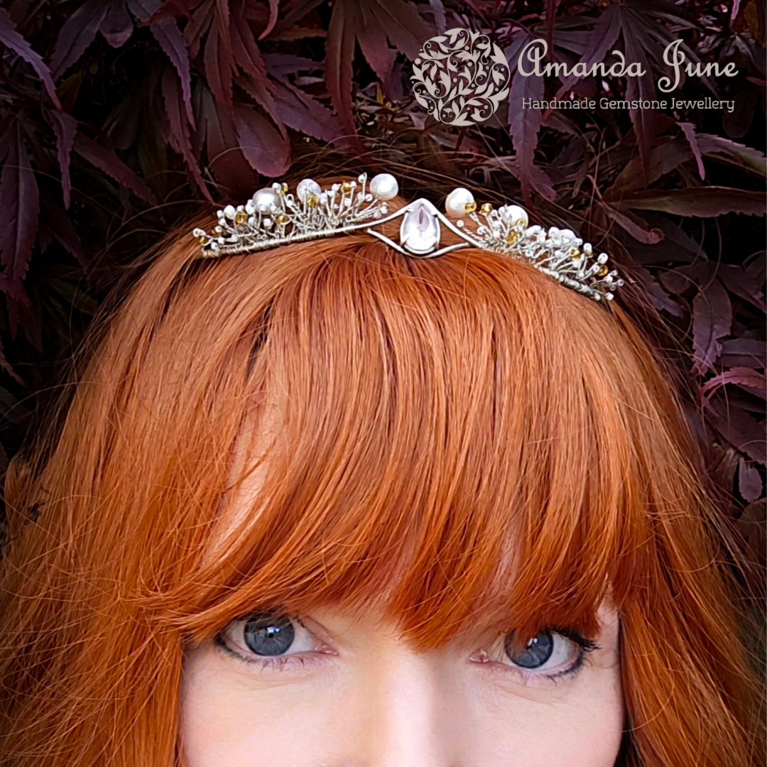 Artisan Crafted Wire Wrapped Tiaras with Semi-Precious Gemstones ...